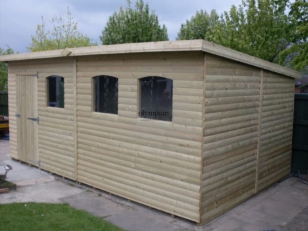 Large Pent Roof Garden Sheds | Olympian Garden Buildings