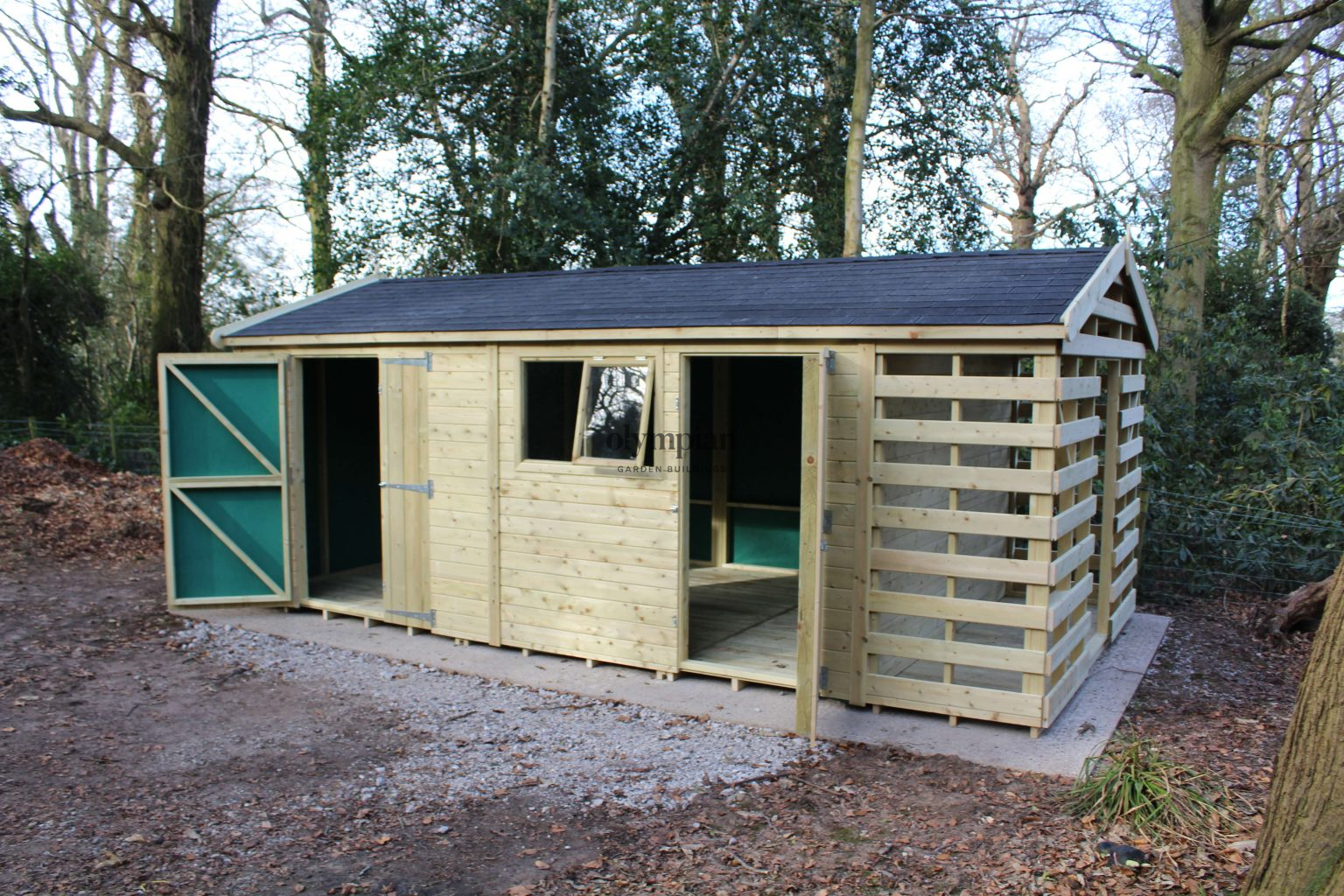 Combination Sheds and Log Store | Olympian Garden Buildings